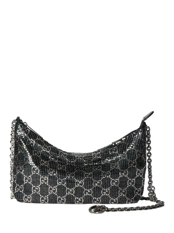 Gucci Metallic Gg Mesh Evening Bag - Silver