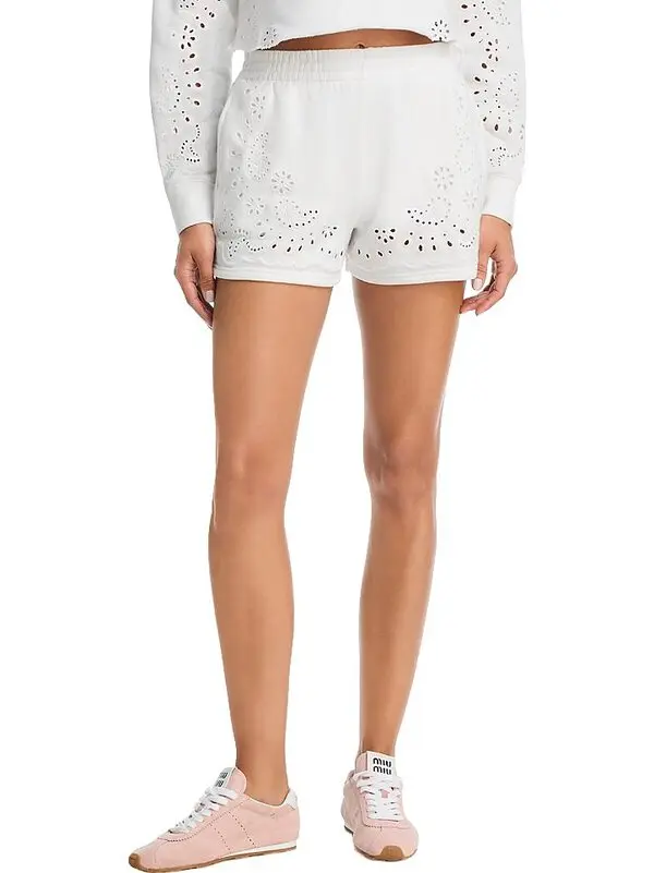 LoveShackFancy Abrah Shorts - True White