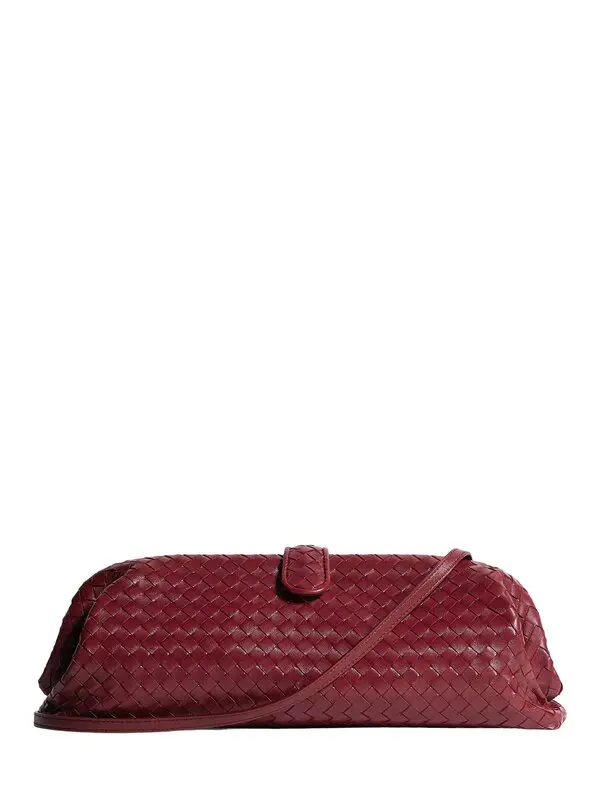 Bottega Veneta Leather Lauren 1979 Clutch - Red