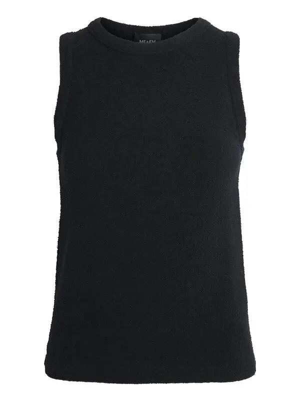 ME+EM Textured Slim Tank Top - Black