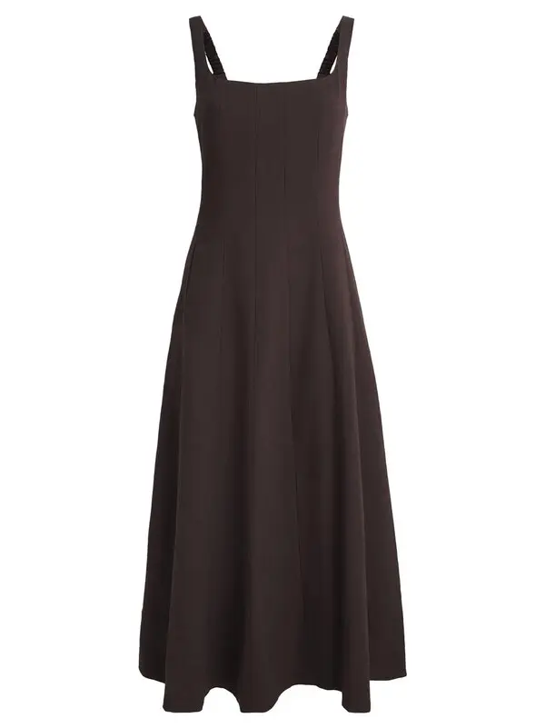 ME+EM Contour Seamed Midi Dress - Brown