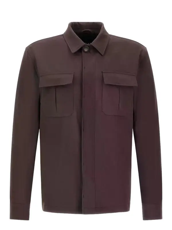 Herno Gabardine Shirt Jacket - Brown