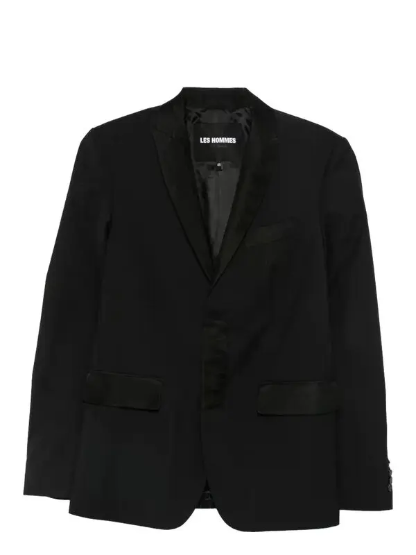 LES HOMMES Flap-pocket Blazer - Black