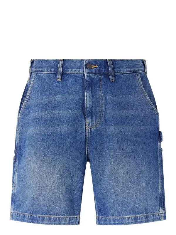CORRIDOR Straight-leg Denim Shorts - Blue