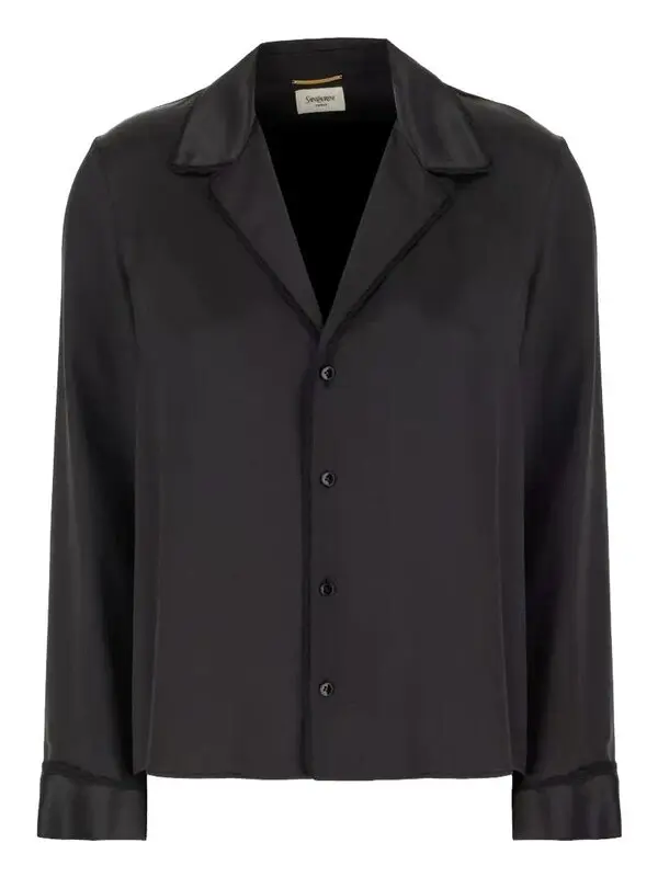 Saint Laurent V-neck Shirt - Black