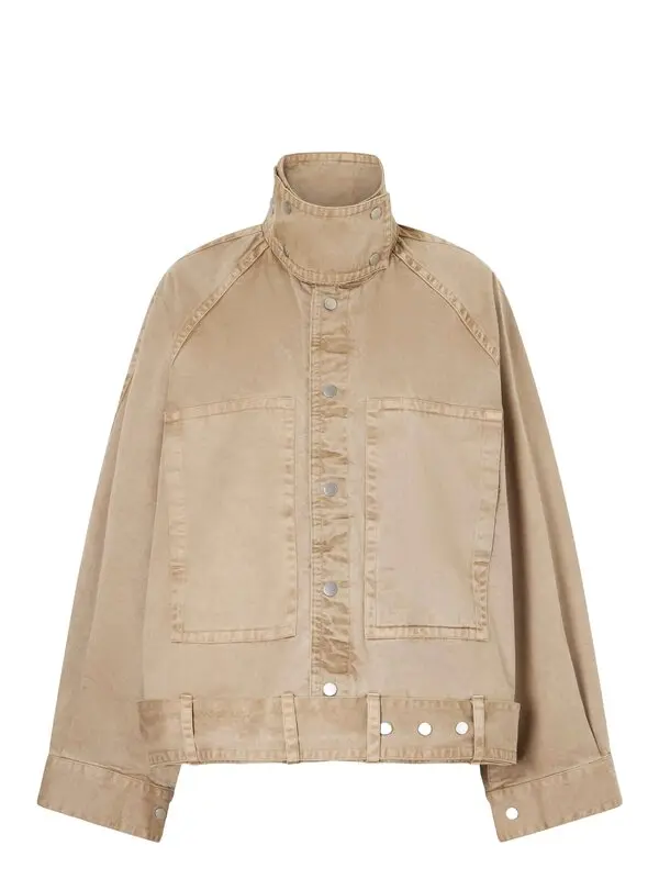 Co Belted Cotton-gabardine Jacket - Camel