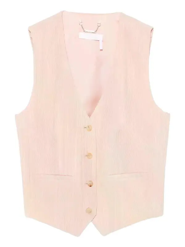 Chloé Corduroy Waistcoat - Pink