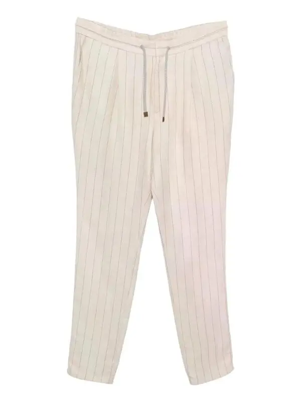 Brunello Cucinelli Striped Trousers - Neutrals