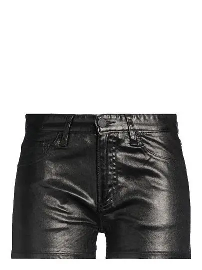 Armani Exchange Hot Pants In Stretch Gabardine With Coated Effect - Black