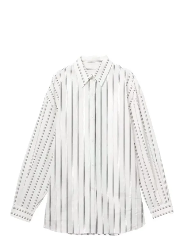 Versace Striped Button Down Shirt - White