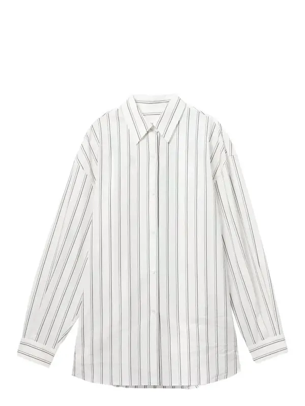 Versace Striped Button Down Shirt - White