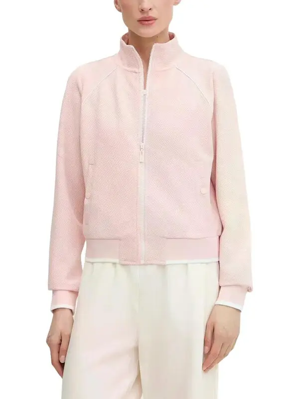 Guess Zip-up Textured Jacket - Pink