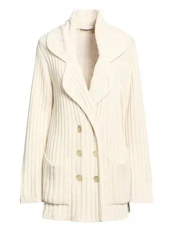 PAOLO PECORA Double-breasted Ribbed-knit Blazer - Beige
