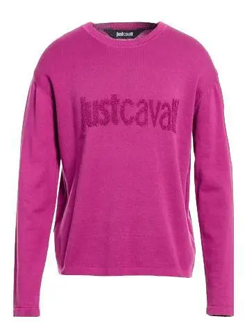 Just Cavalli Cotton Knit Sweater - Purple