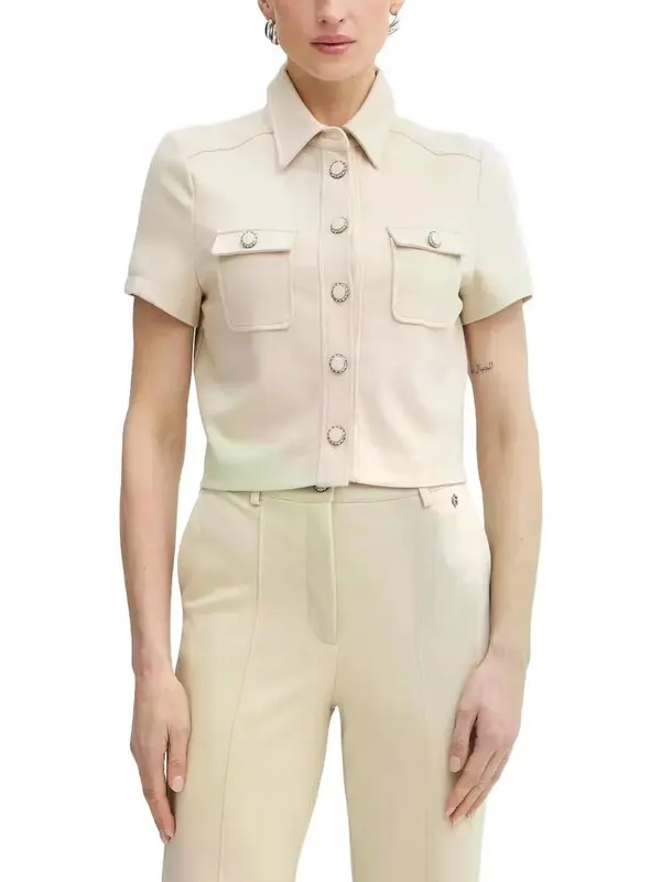 Guess Flap-pocket Buttoned Shirt - Neutrals