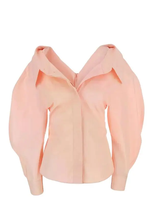Givenchy Slashed Puff-sleeve Shirt - Pink