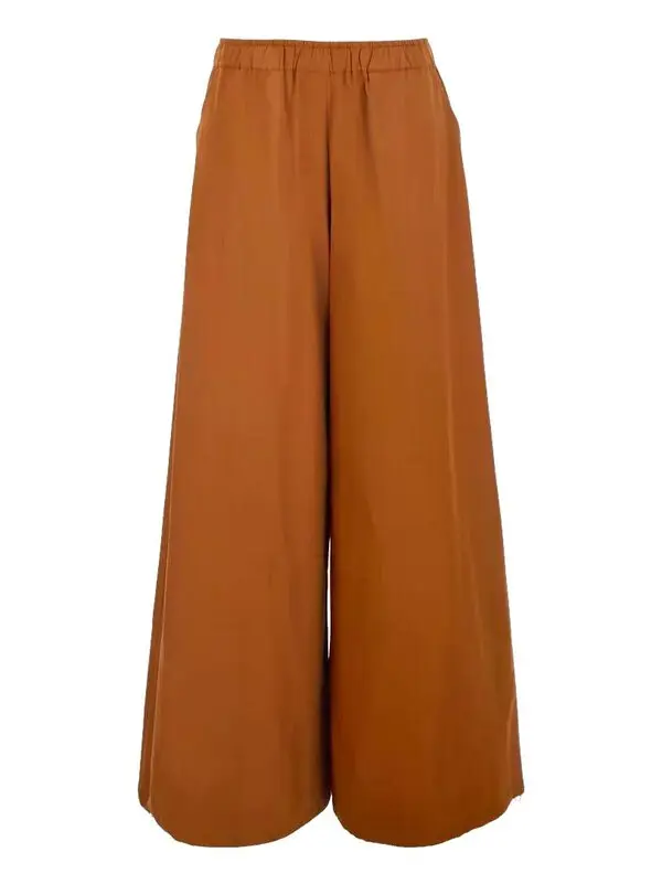 MERCI Drawstring-cuff Wide-leg Trousers - Brown