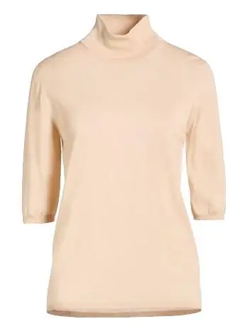 Max Mara Turtleneck Virgin Wool Top - Beige