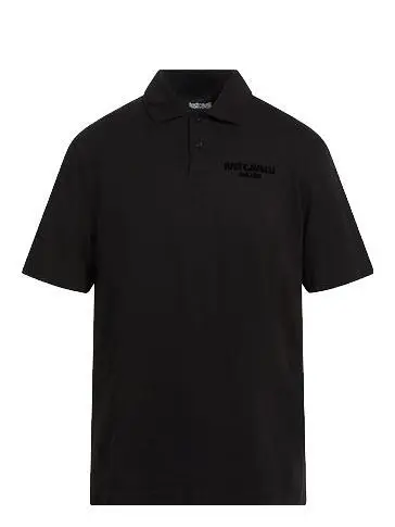 Just Cavalli Polo Shirt Size Cotton - Black