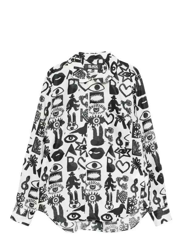 Comme Des Garçons Graphic-print Shirt - White
