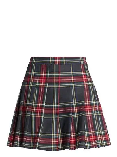 Maje Mini Pleated Tartan Skirt - Grey