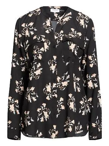 Calvin Klein Floral Print Crepe Shirt - Black