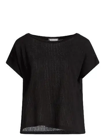 Crossley T-shirt In Cotton, Linen, And Polyamide - Black
