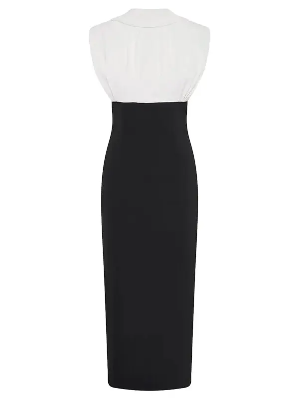 Rachel Gilbert High-neck Below-the-knee Dress - Black