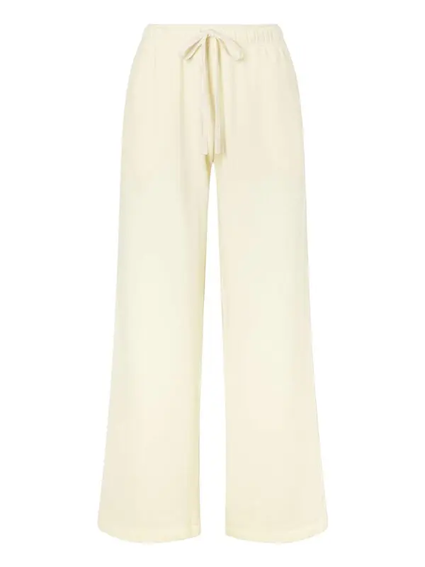 TWP Cotton Drawstring Track Pants - Pastel Yellow