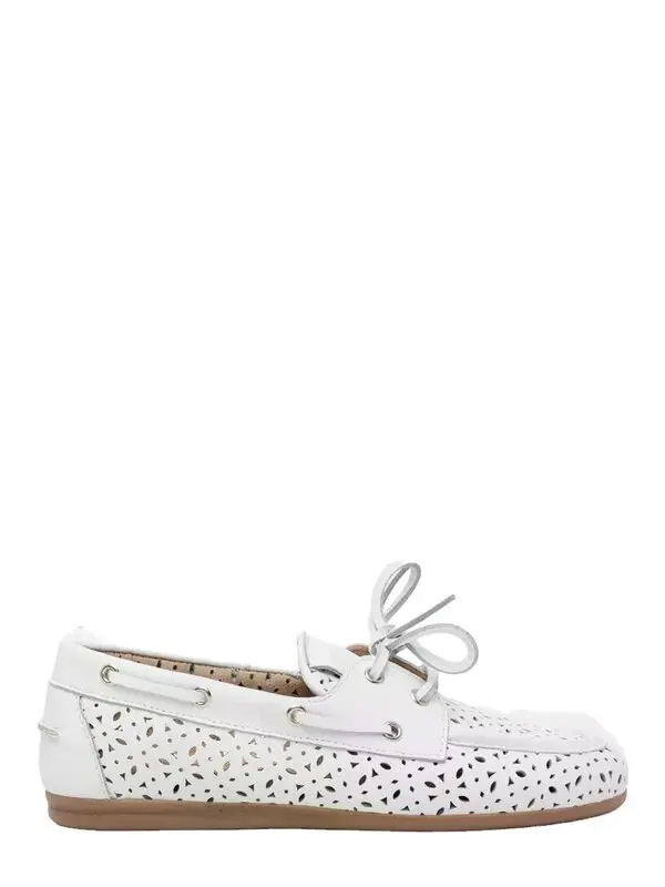 POSA Perforated Loafers - White