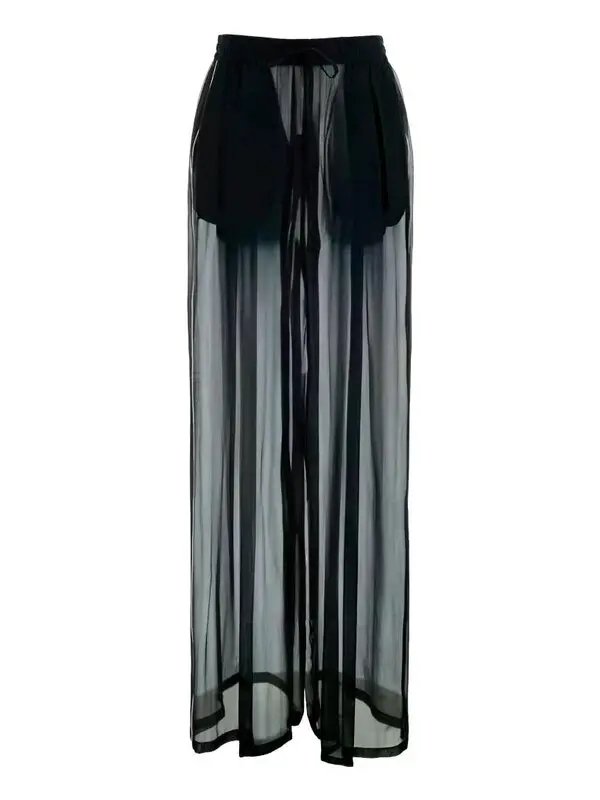 Dolce & Gabbana Silk Chiffon Trousers - Black