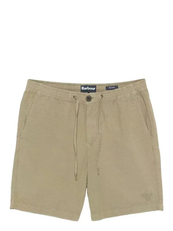 Barbour Seersucker Drawstring Shorts - Green