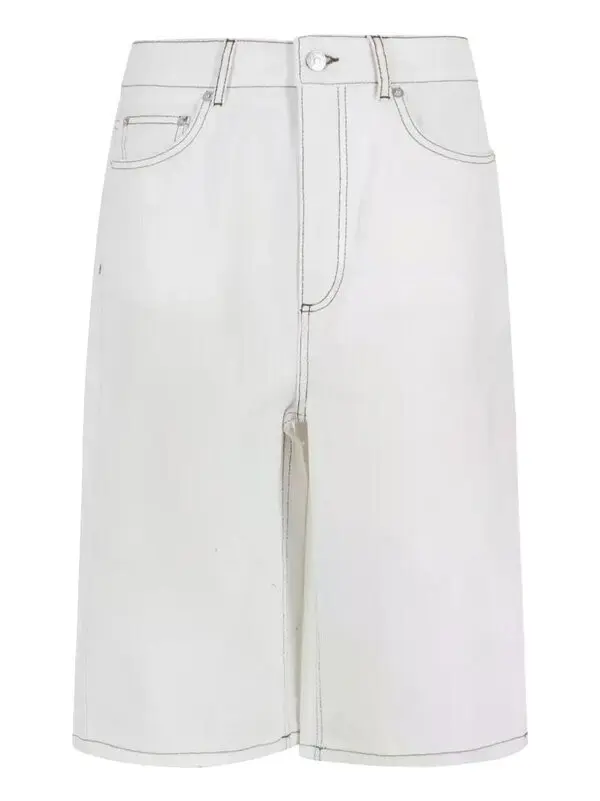 HERSKIND Emily Contrast-stitch Pocket Shorts - White