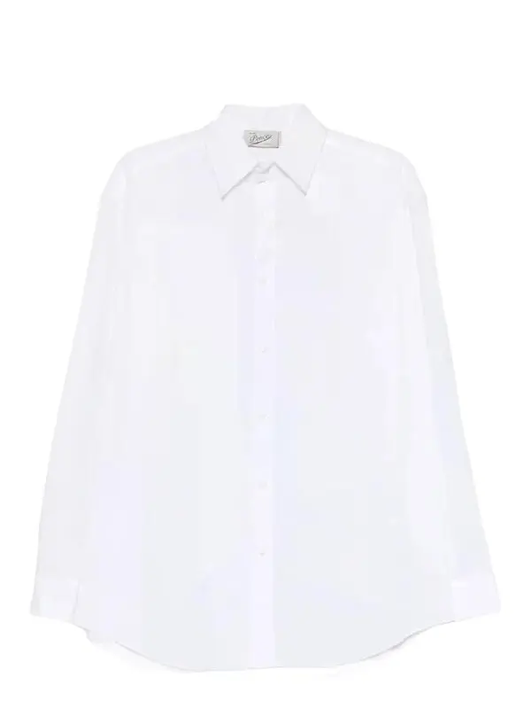 PENCE 1979 Federico Pointed-collar Long-sleeve Shirt - White