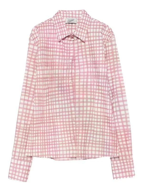PENCE 1979 Elsa Gingham-check Shirt - Pink