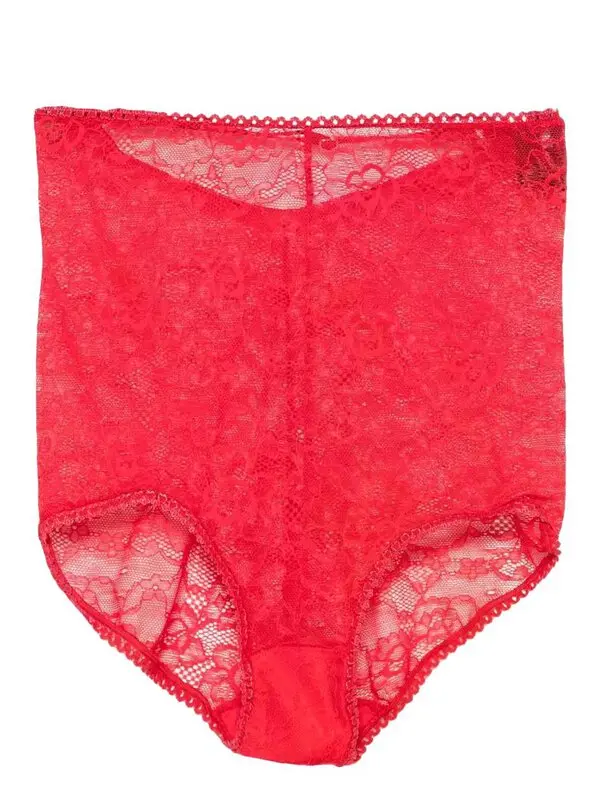 Alchemy Fashions Floral Lace Shorts - Red