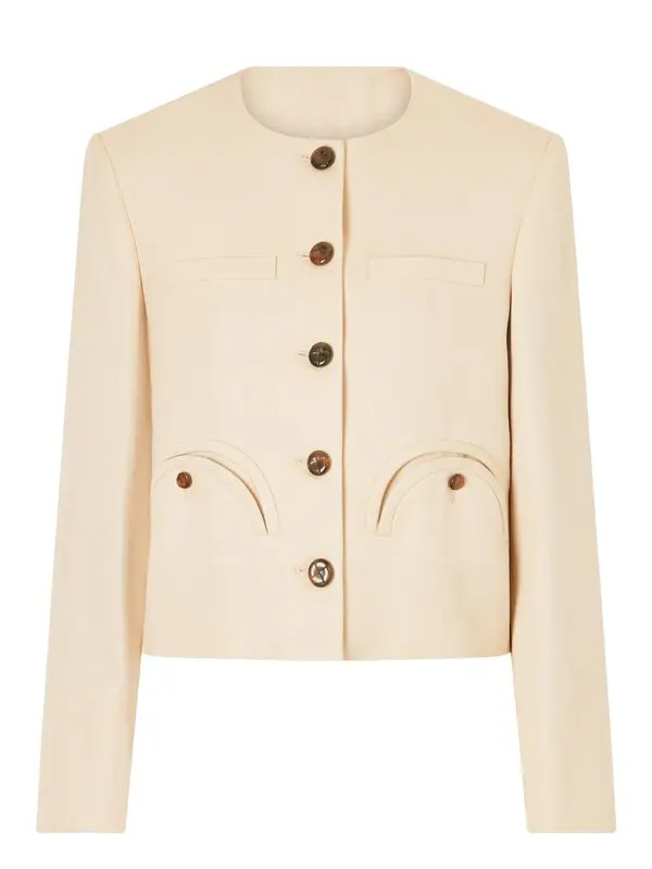 BLAZÉ MILANO Danae Woven Jacket - Neutrals