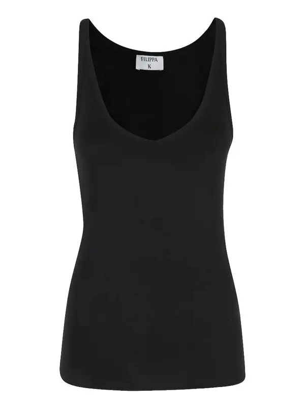 Filippa K V-neck Tank Top - Black