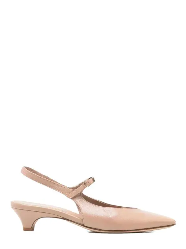 LORENA PAGGI Slingback Leather Pumps - Neutrals
