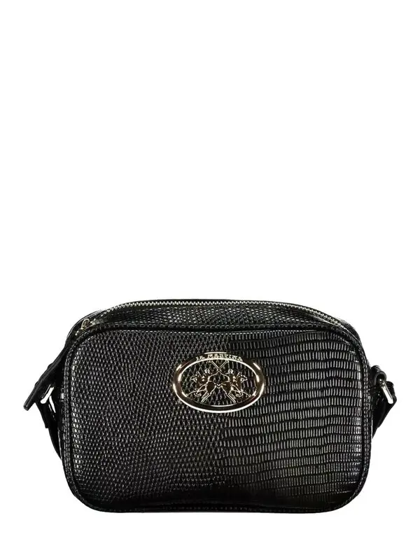 LA MARTINA Eva Crocodile-embossed Cross Body Bag - Black