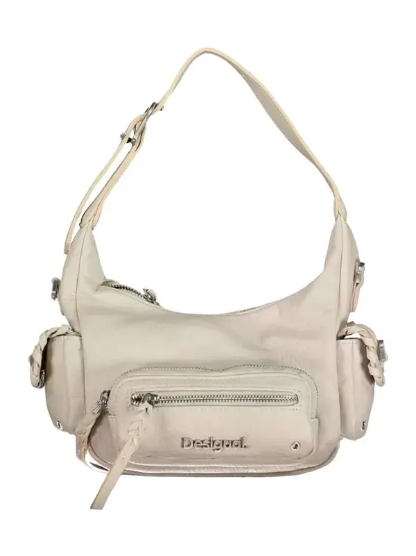 Desigual Zipped Shoulder Bag - White