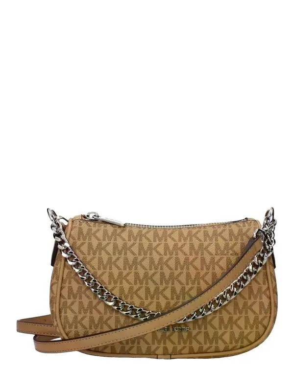 Michael Kors Monogram Chain-link Baguette - Neutrals