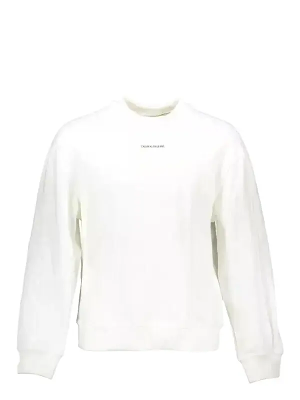 Calvin Klein Logo-print Crew-neck Sweater - White