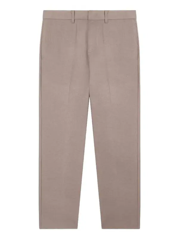 Emporio Armani Belt-loop Textured Trousers - Grey