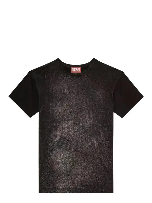 DIESEL® T-norm-aa2 Foil-print T-shirt - Black