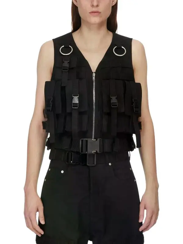 Rick Owens Temple Multi-pocket Supply Vest - Black