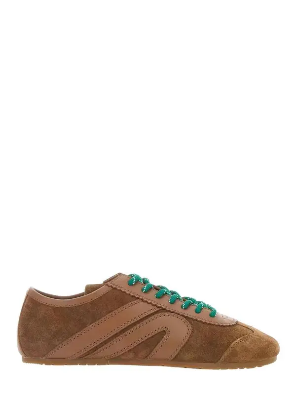 Jeffrey Campbell Aleta Suede-panel Sneakers - Brown