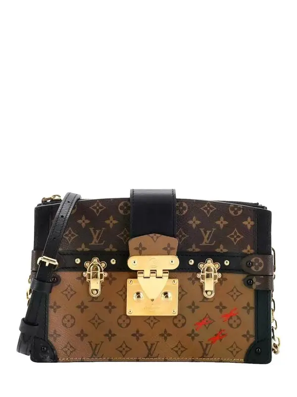 LOUIS VUITTON Trunk Reverse Monogram Canvas Clutch - Brown