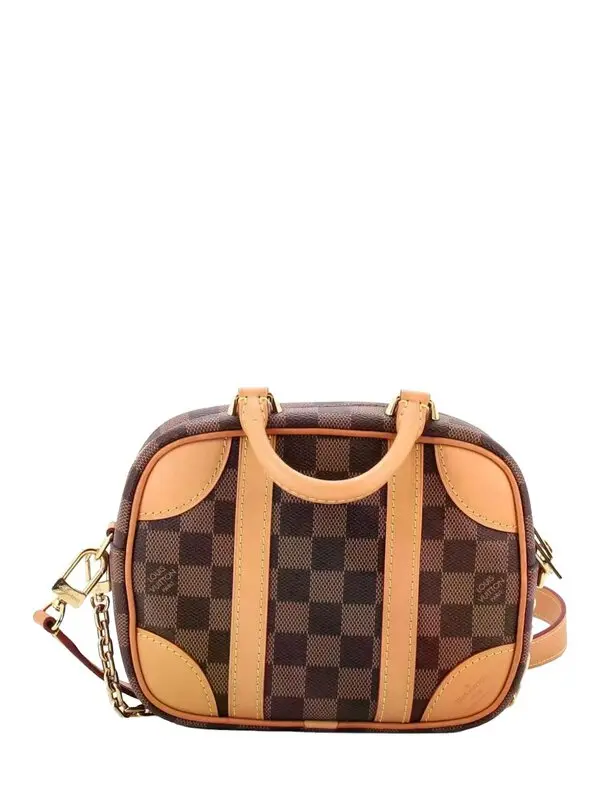LOUIS VUITTON Valisette Souple Handbag Damier With Leather Bb Satchel - Brown