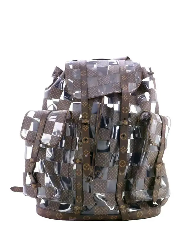 LOUIS VUITTON Christopher Limited Edition Monogram Chess Gm Backpack - Brown